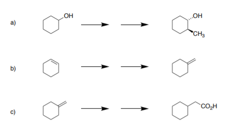 Solved OH он a) CH3 Bi) согн e) | Chegg.com