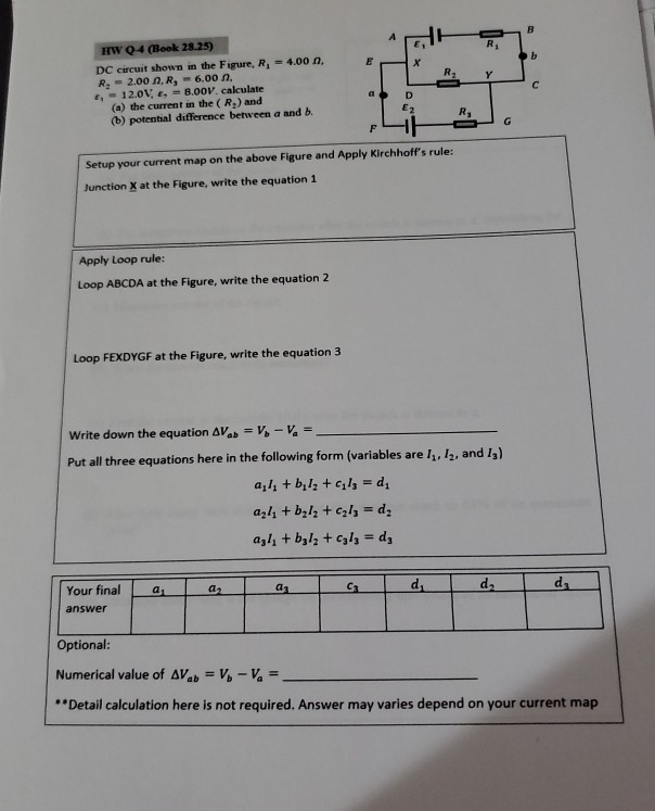 Solved HW 04 (Book 28.259 DC circuit shown in the Figure, R, | Chegg.com
