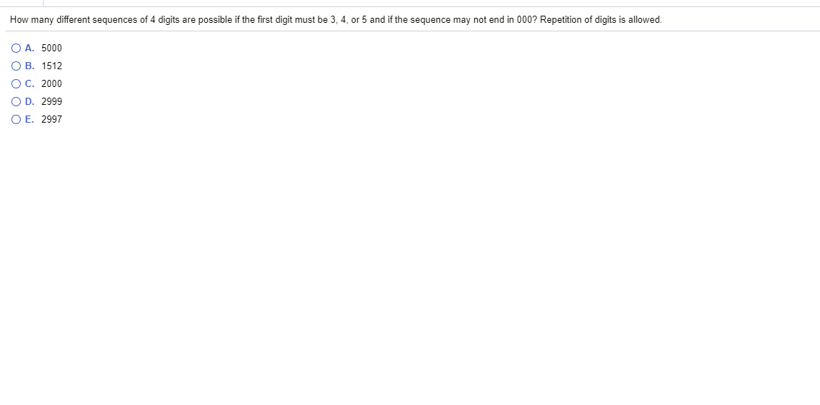 Solved How many different sequences of 4 digits are possible | Chegg.com