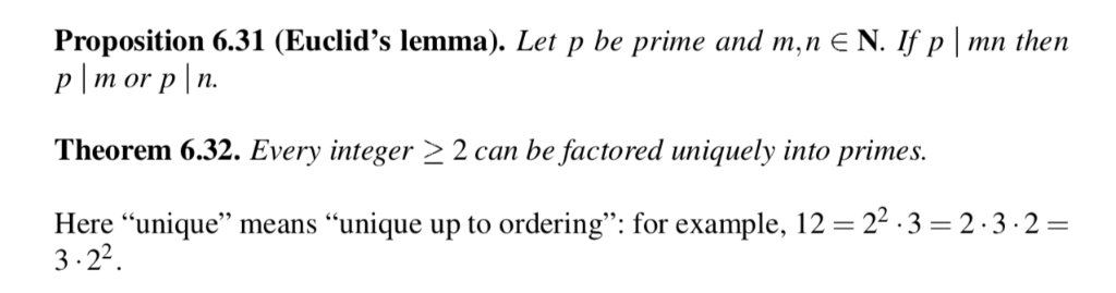 Solved Proposition 6.31 (Euclid's lemma). Let p be prime and | Chegg.com
