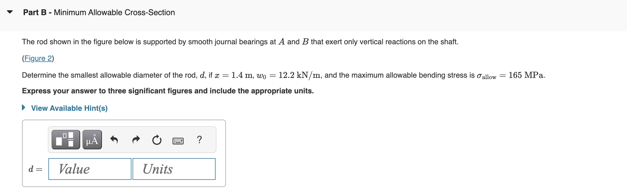 Solved Learning Goal: To apply the flexure formula to beams | Chegg.com