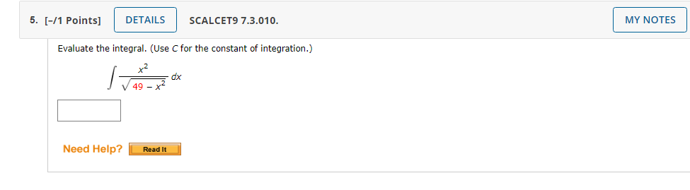 Solved 1. [1/2 Points] DETAILS PREVIOUS ANSWERS SCALCET8 | Chegg.com