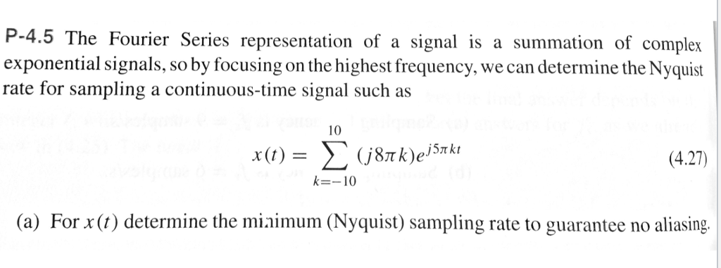 Solved P-4.5 The Fourier Series representation of a signal | Chegg.com