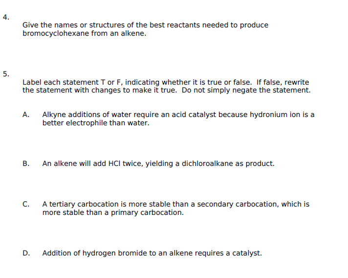 Solved Give the names or structures of the best reactants | Chegg.com