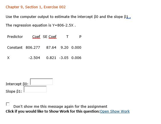 Solved Chapter 9, Section 1, Exercise 002 Use the computer | Chegg.com