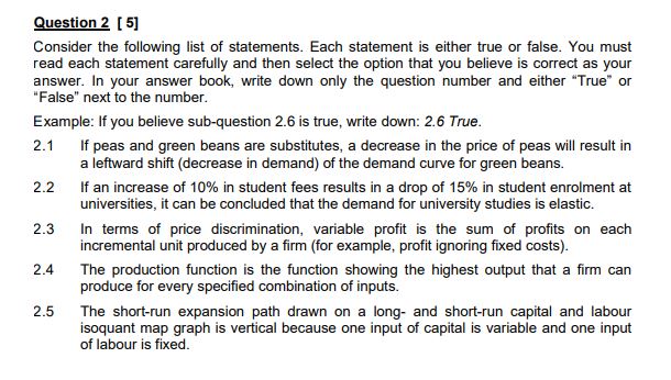 Solved Consider the following list of statements. Each | Chegg.com