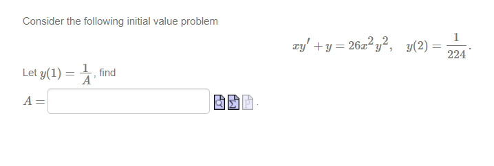 Solved Consider the following initial value problem ty'+y= | Chegg.com
