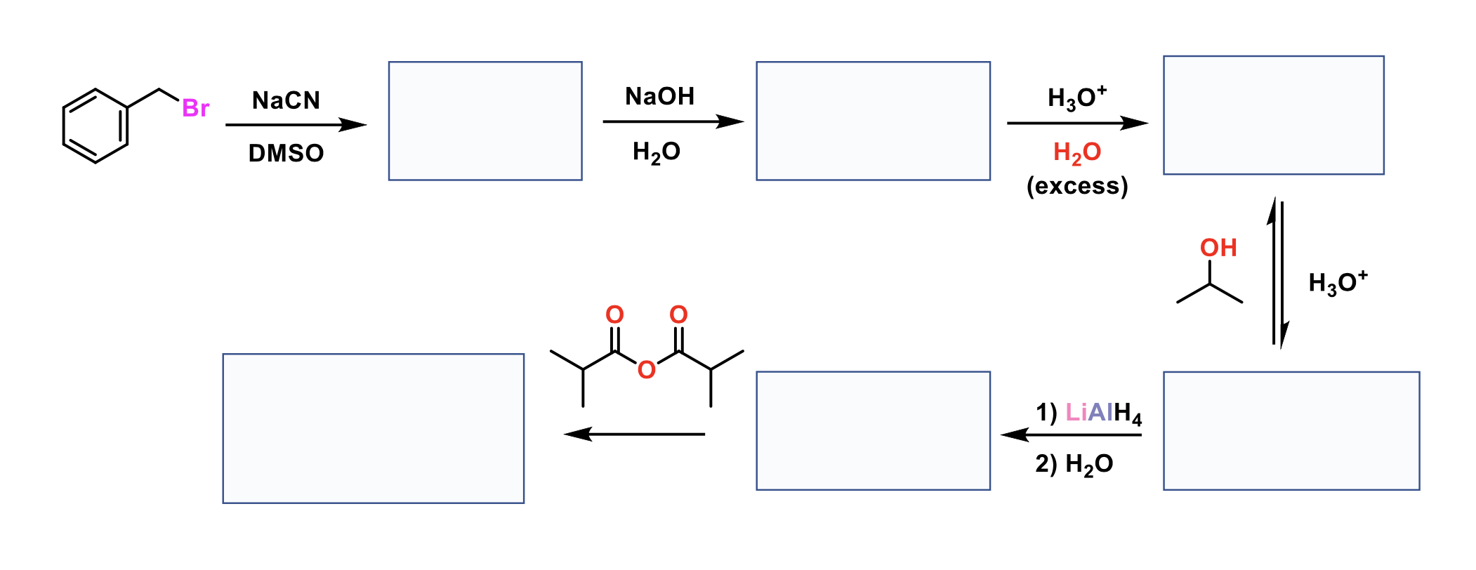 Solved 1) \\( \\mathrm{LiAlH}_{4} \\) 2) \\( \\mathrm{H}_{2} | Chegg.com