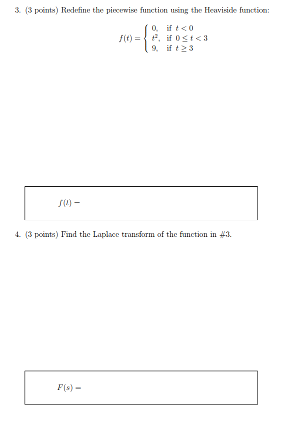 Solved 3. (3 points) Redefine the piecewise function using | Chegg.com