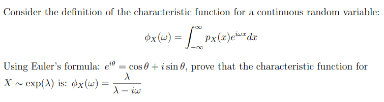 Solved Consider the definition of the characteristic | Chegg.com
