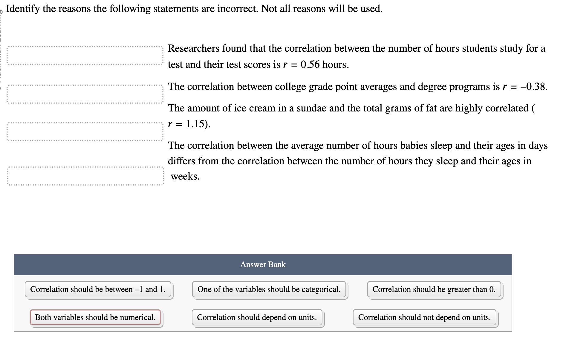 Solved Identify the reasons the following statements are | Chegg.com