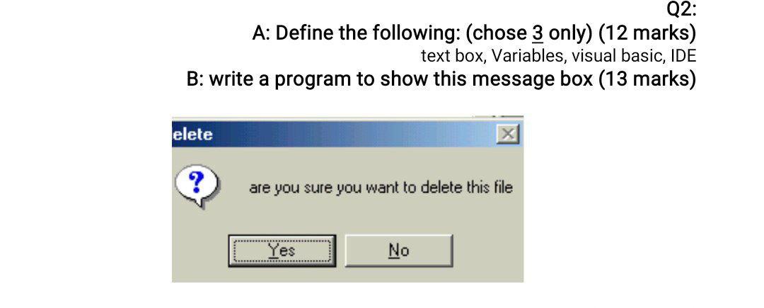 Solved Q2: A: Define the following: (chose 3 only) (12 | Chegg.com