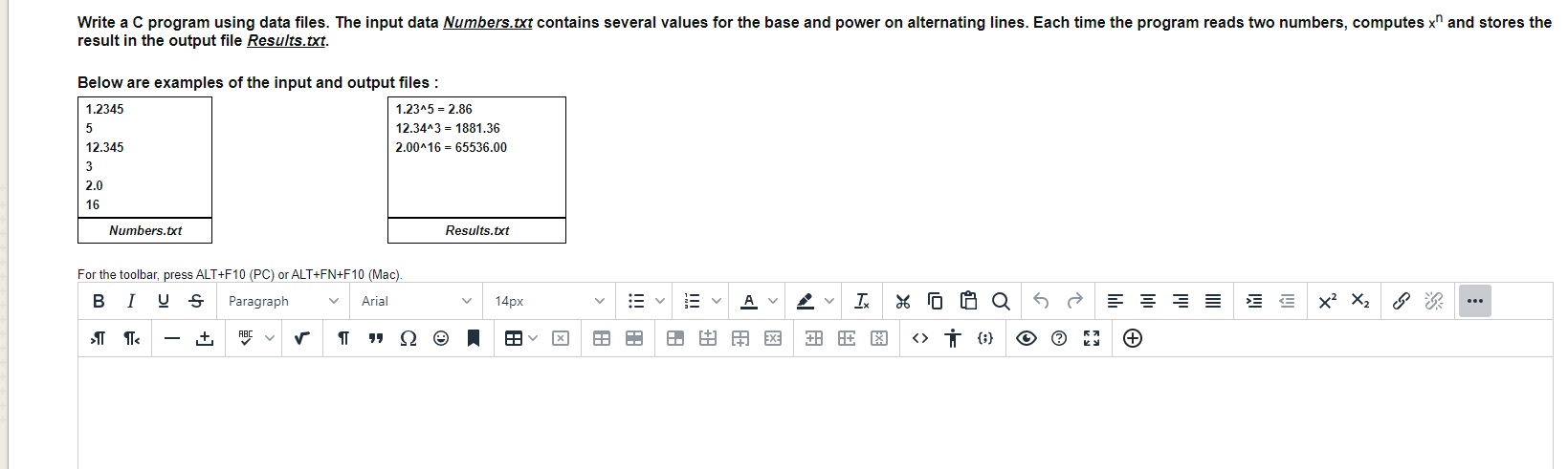 Solved 00 Put the following data in the Numbers.txt file: | Chegg.com
