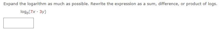 Solved Expand the logarithm as much as possible. Rewrite the | Chegg.com