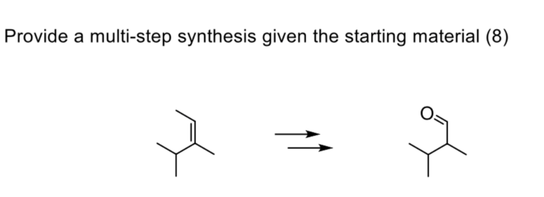 Solved Provide a multi-step synthesis given the starting | Chegg.com