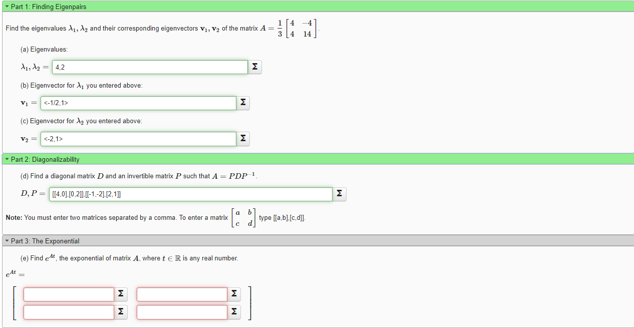 Solved Part 1: Finding Eigenpairs Find the eigenvalues A₁, | Chegg.com