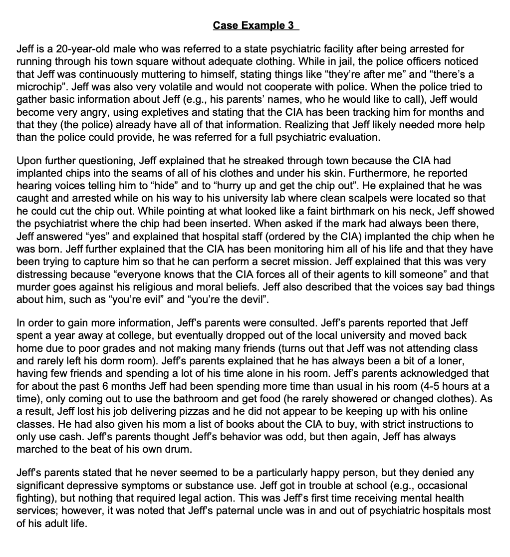 Solved Case Study 3 - Jeff *LESS THAN 200 | Chegg.com