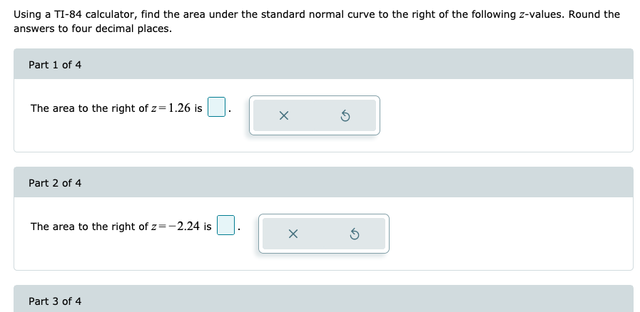 Solved Using a TI-84 calculator, find the area under the | Chegg.com