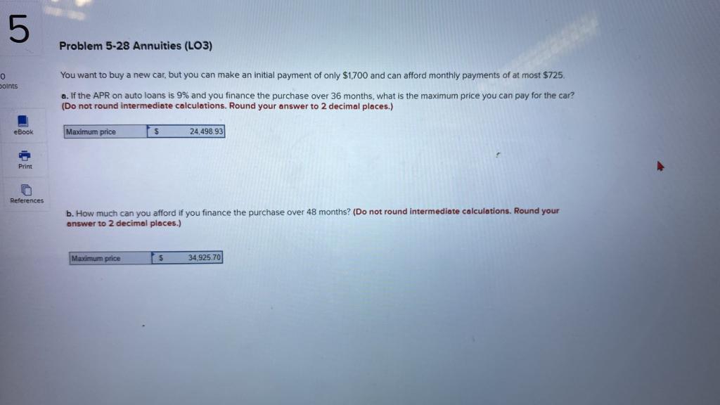 Solved 07 5 Problem 5-28 Annuities (L03) 0 points You want | Chegg.com