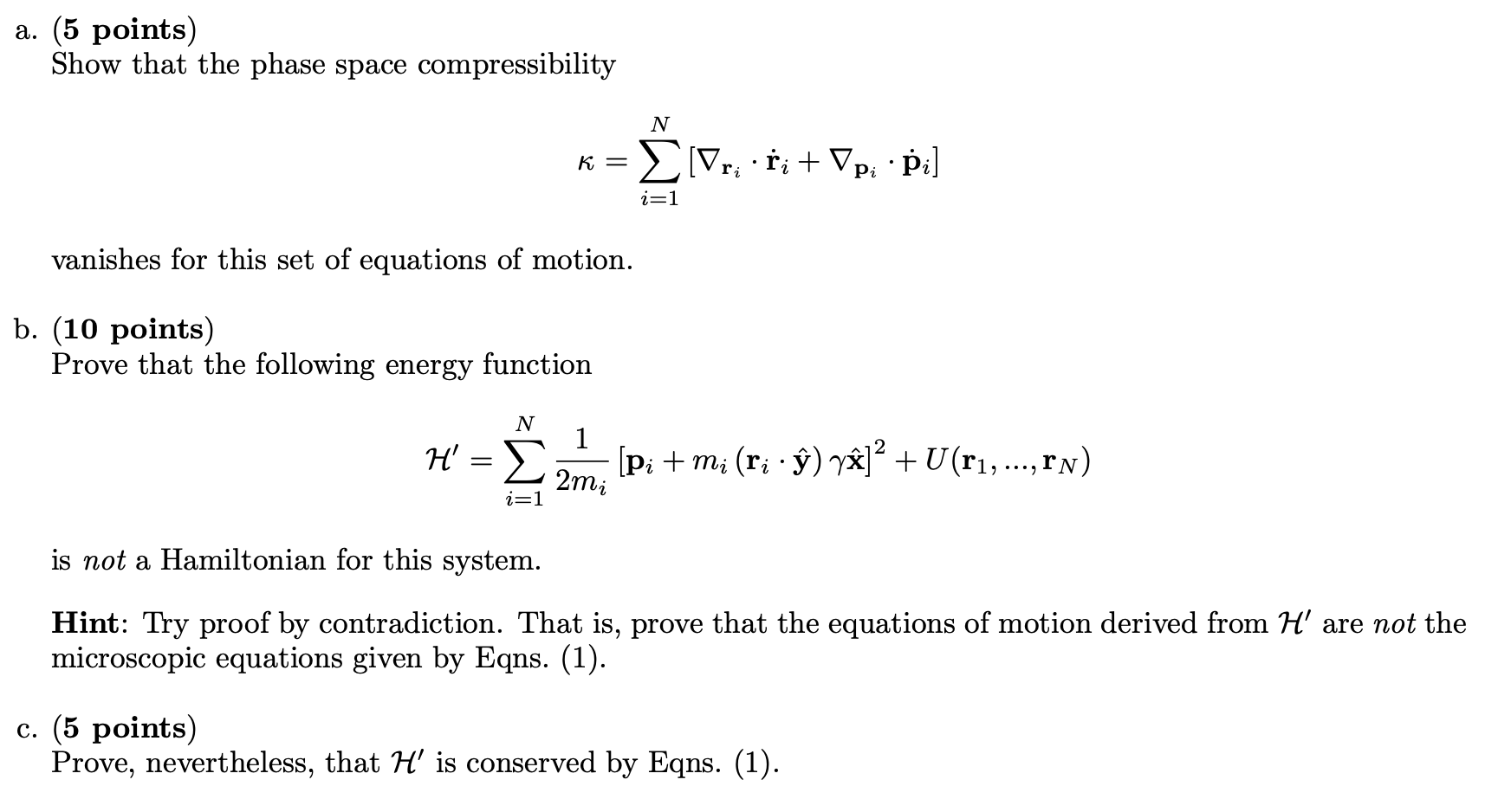 Solved Consider a classical N-particle system that is | Chegg.com