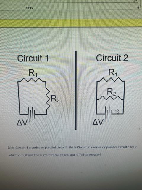 Solved (a) Is Circuit 1 a series or parallel circuit? | Chegg.com