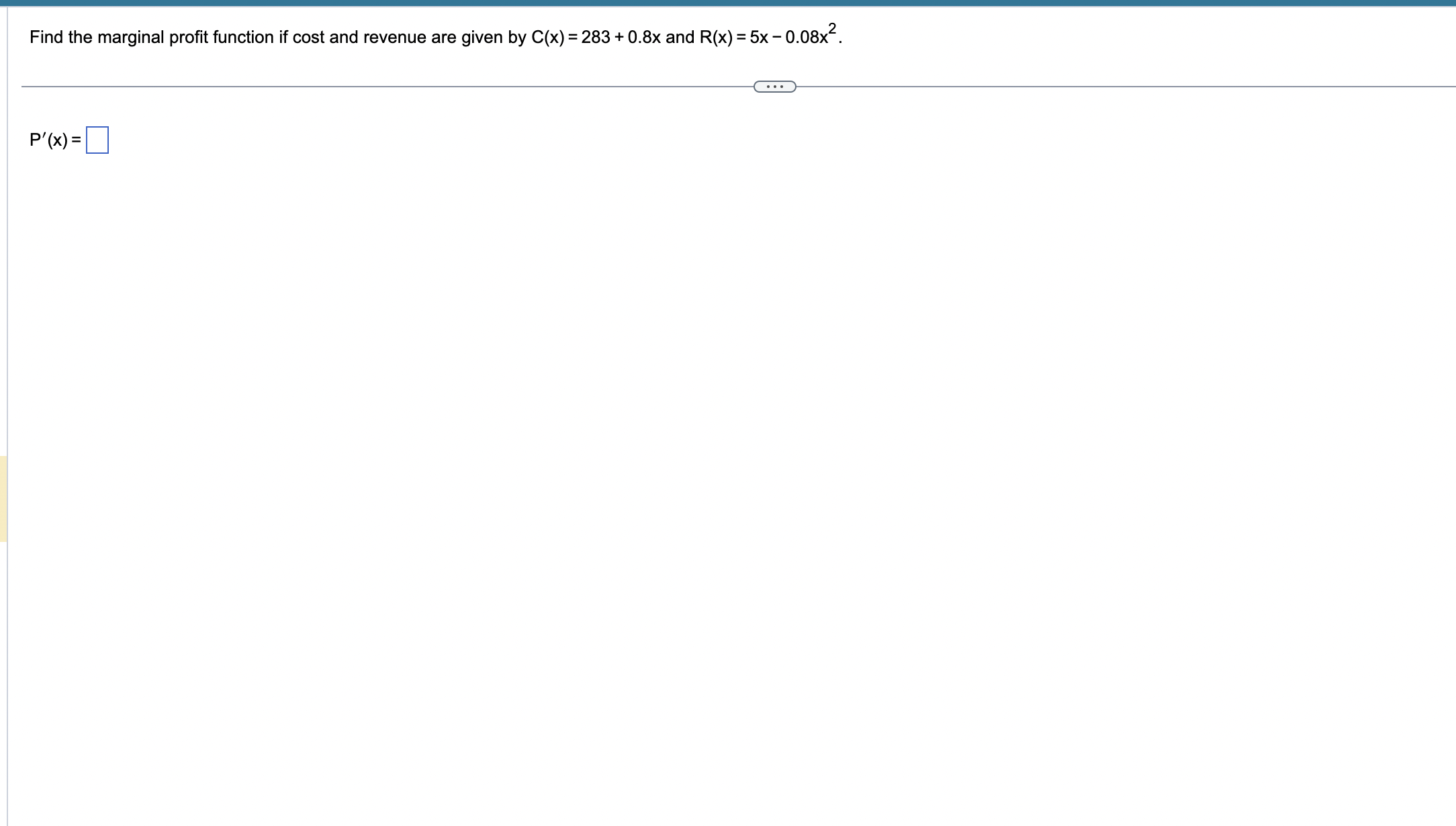 Solved Find the marginal profit function if cost and revenue | Chegg.com