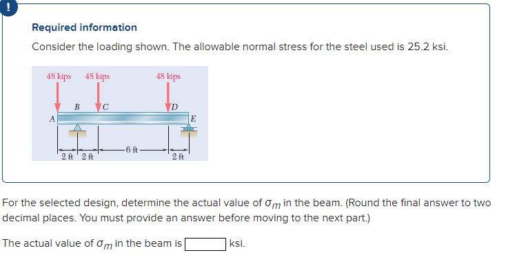 Solved Required information Consider the loading shown. The | Chegg.com