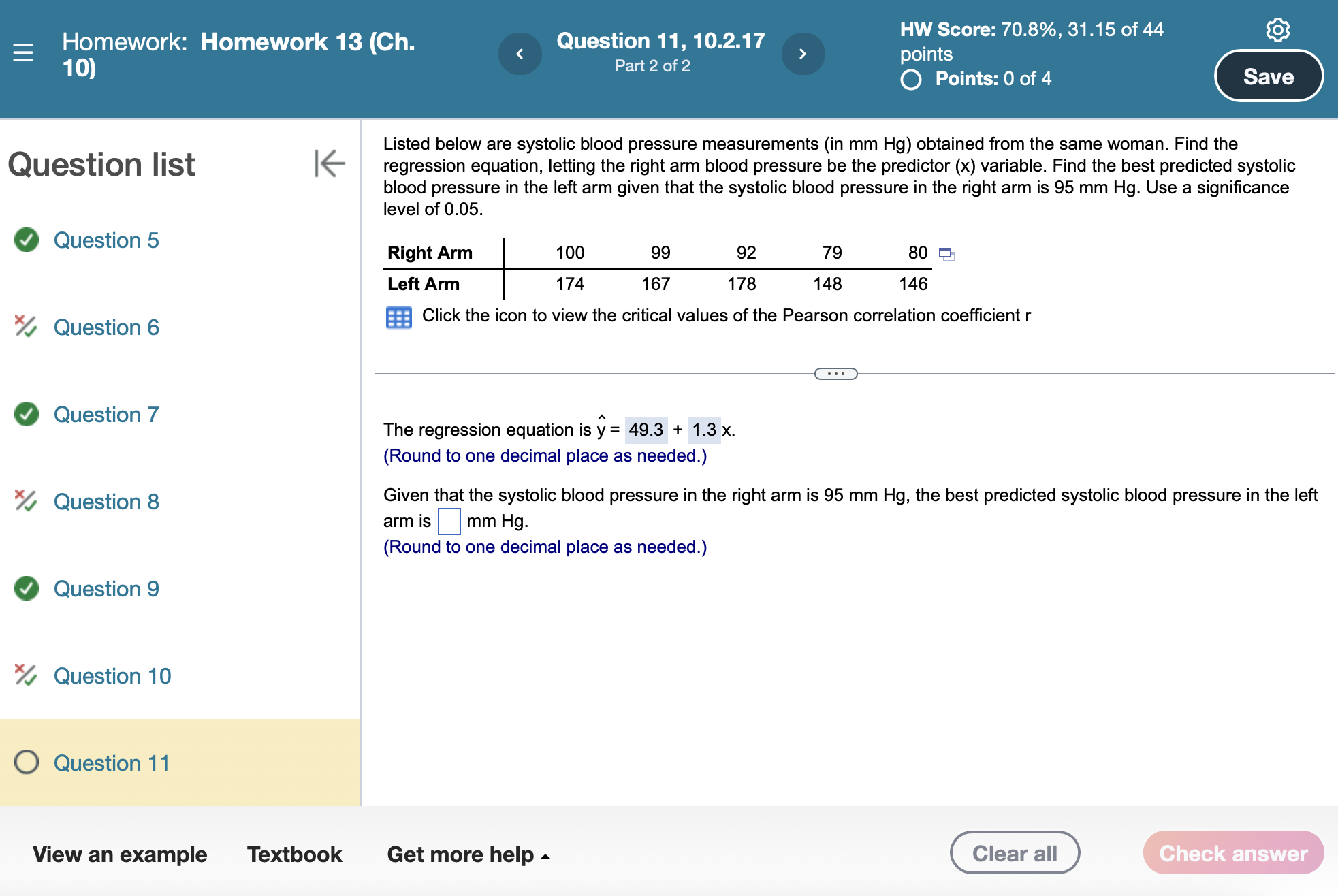 Homework: Homework 13 (Ch. Question 11, 10.2.17 HW | Chegg.com