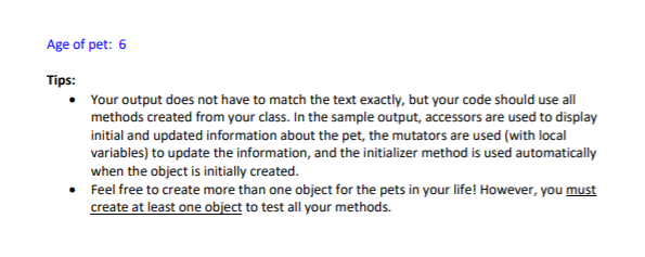 Solved Write a class called Pet that has the following data | Chegg.com