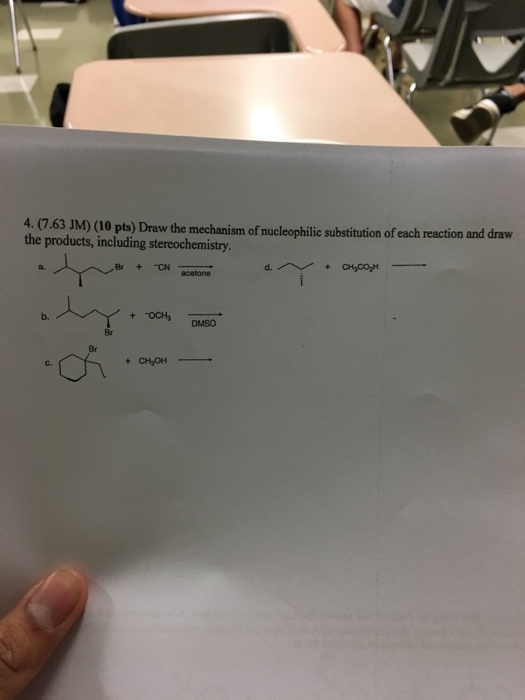 Solved Draw the mechanism of nucleophilic substitution of | Chegg.com