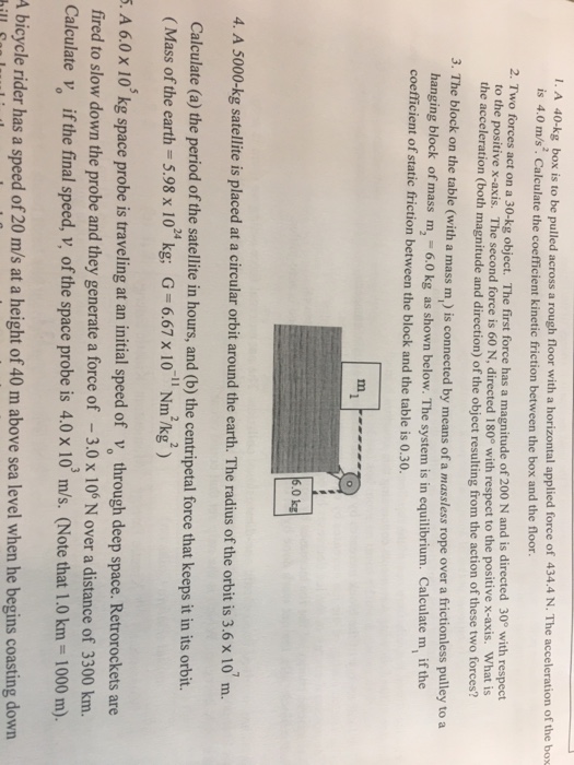 Solved A 40-kg box is to be pulled across a rough floor with | Chegg.com