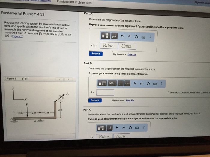 Solved Replace The Loading System By An Equivalent Resultant 9170