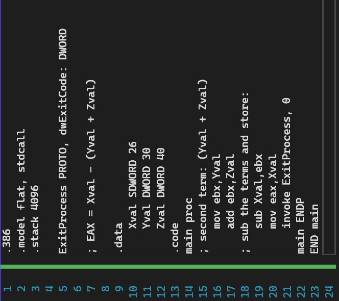 Solved .386 -model flat, stdcall . stack 4096 ExitProcess | Chegg.com