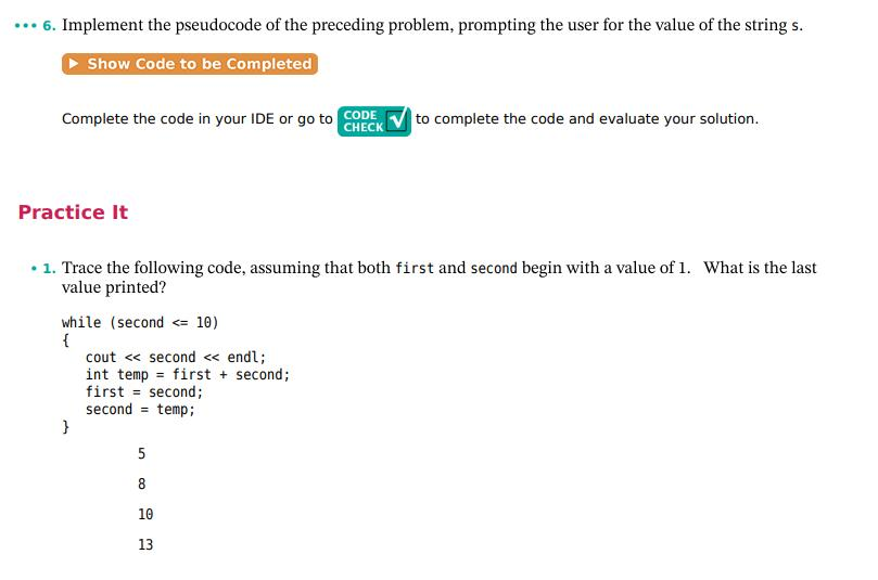 Solved 4.2 Problem Solving: Hand-Tracing Hand-tracing is a | Chegg.com