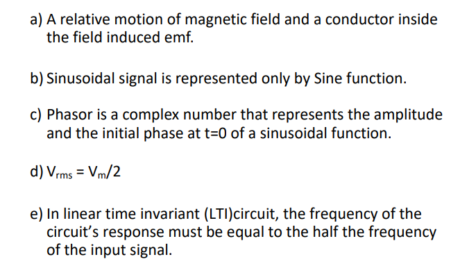 Solved a) A relative motion of magnetic field and a | Chegg.com