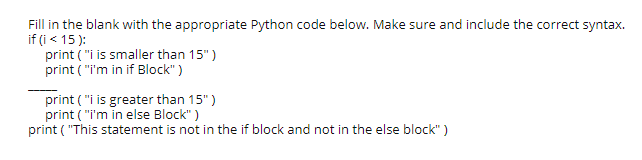 Solved Fill in the blank with the appropriate Python code | Chegg.com