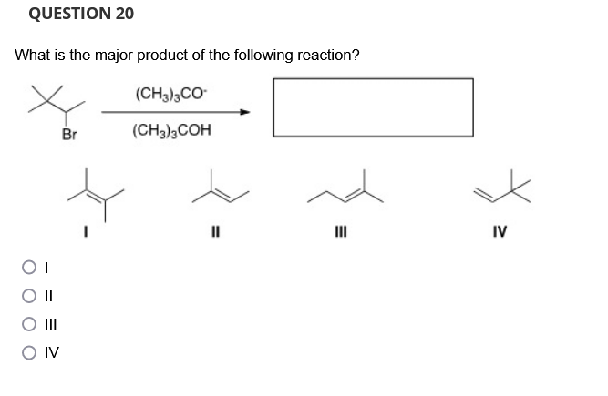 Solved What is the major product of the following reaction? | Chegg.com