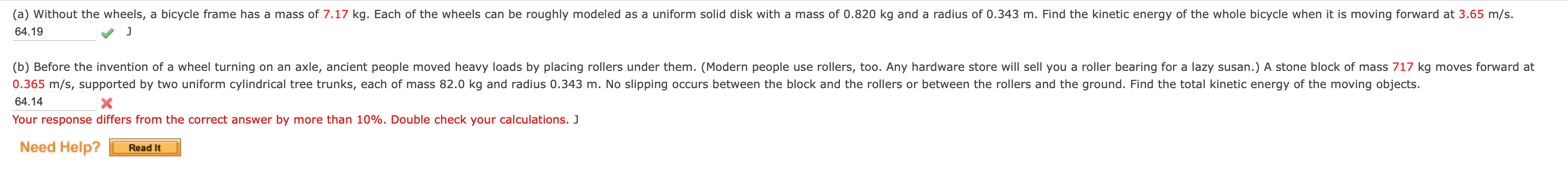 Solved / ﻿J64Your response differs from the correct answer | Chegg.com