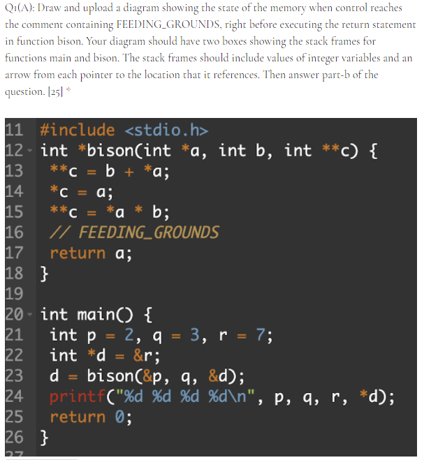 Solved What will the code in q1(A) print based on | Chegg.com