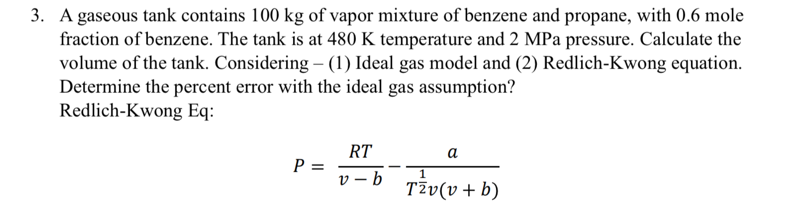 Solved A gaseous tank contains 100 ﻿kg of vapor mixture of | Chegg.com
