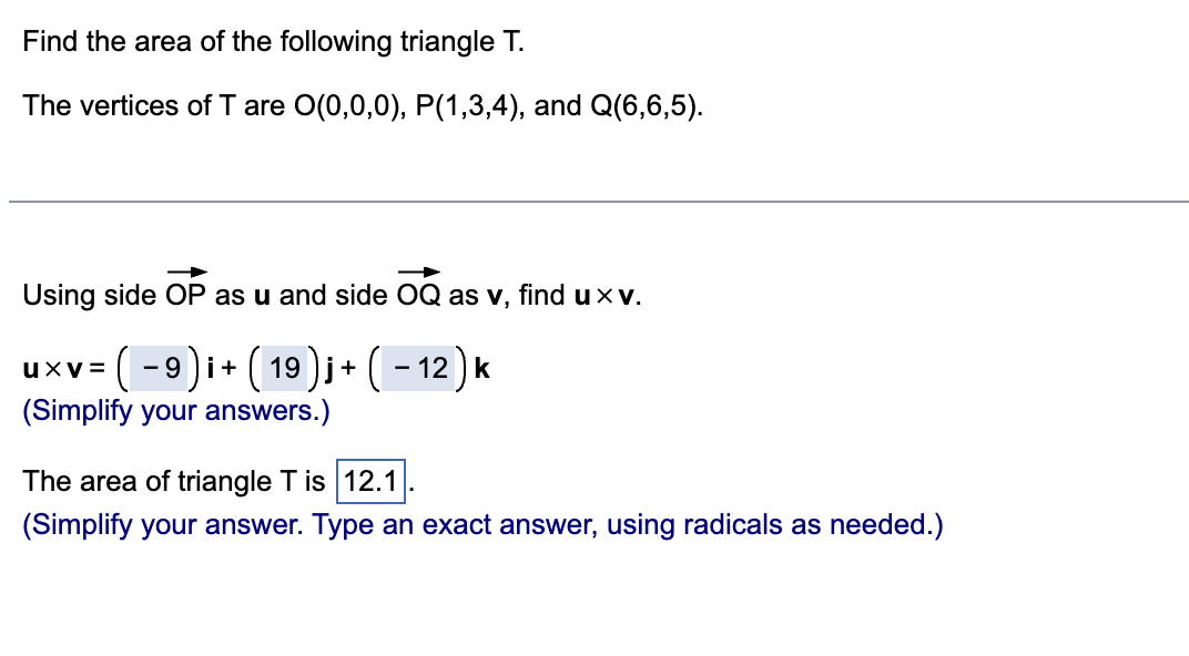 Solved Find projvu and scal vu by inspection without using | Chegg.com