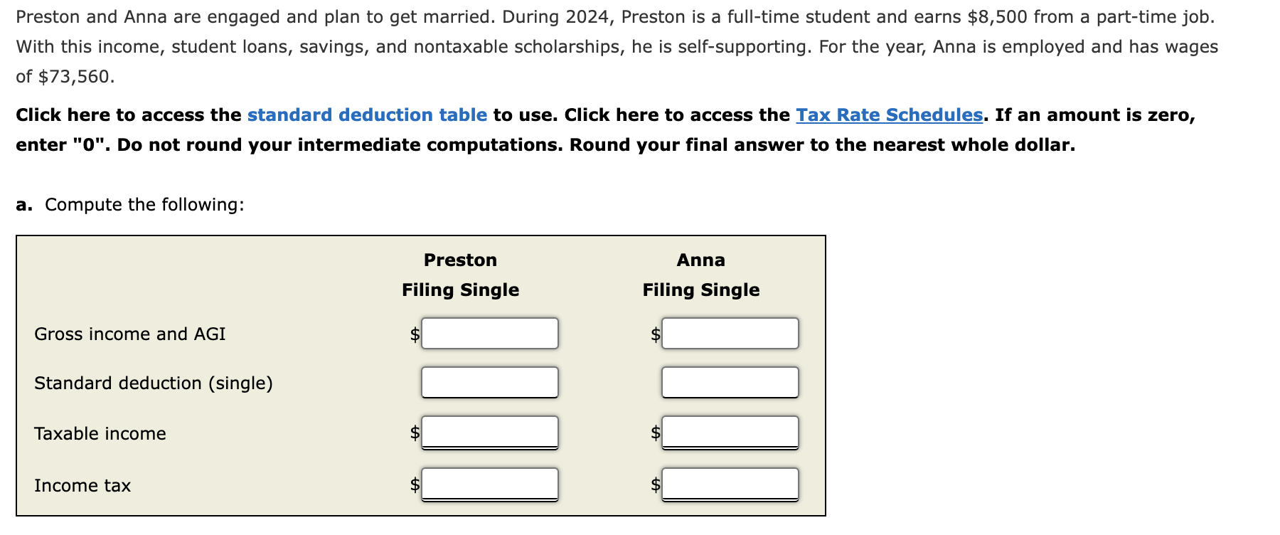 Solved Preston and Anna are engaged and plan to get married. | Chegg.com