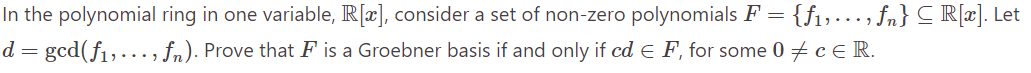 Solved In the polynomial ring in one variable, R[x], | Chegg.com
