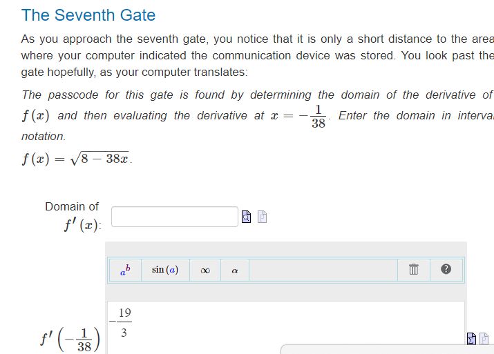 Solved The Seventh Gate As you approach the seventh gate, | Chegg.com