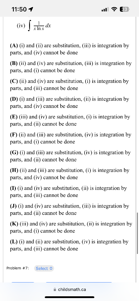 Solved Of the following four integrals, two are best done | Chegg.com