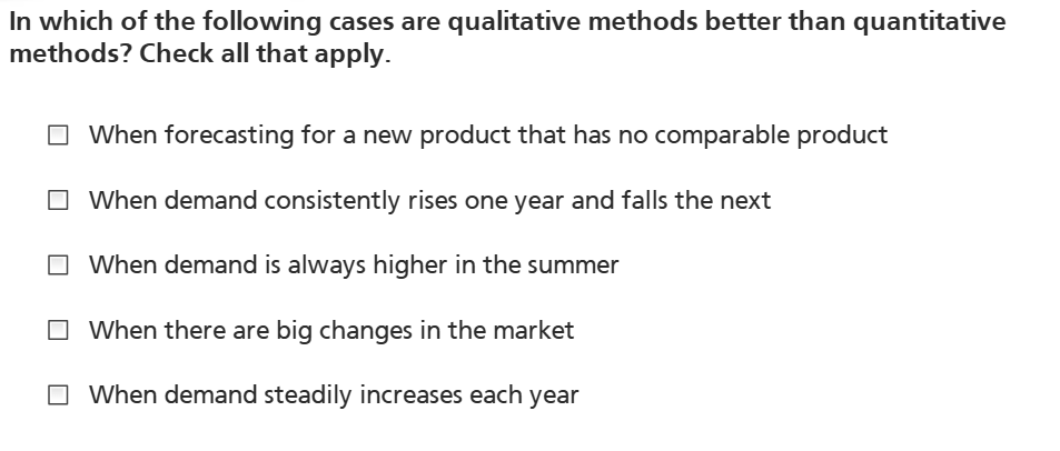 Solved In which of the following cases are qualitative | Chegg.com