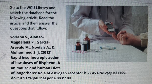 Go to the WCU Library and search the database for the | Chegg.com