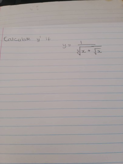 Solved Calculate y' it | Chegg.com