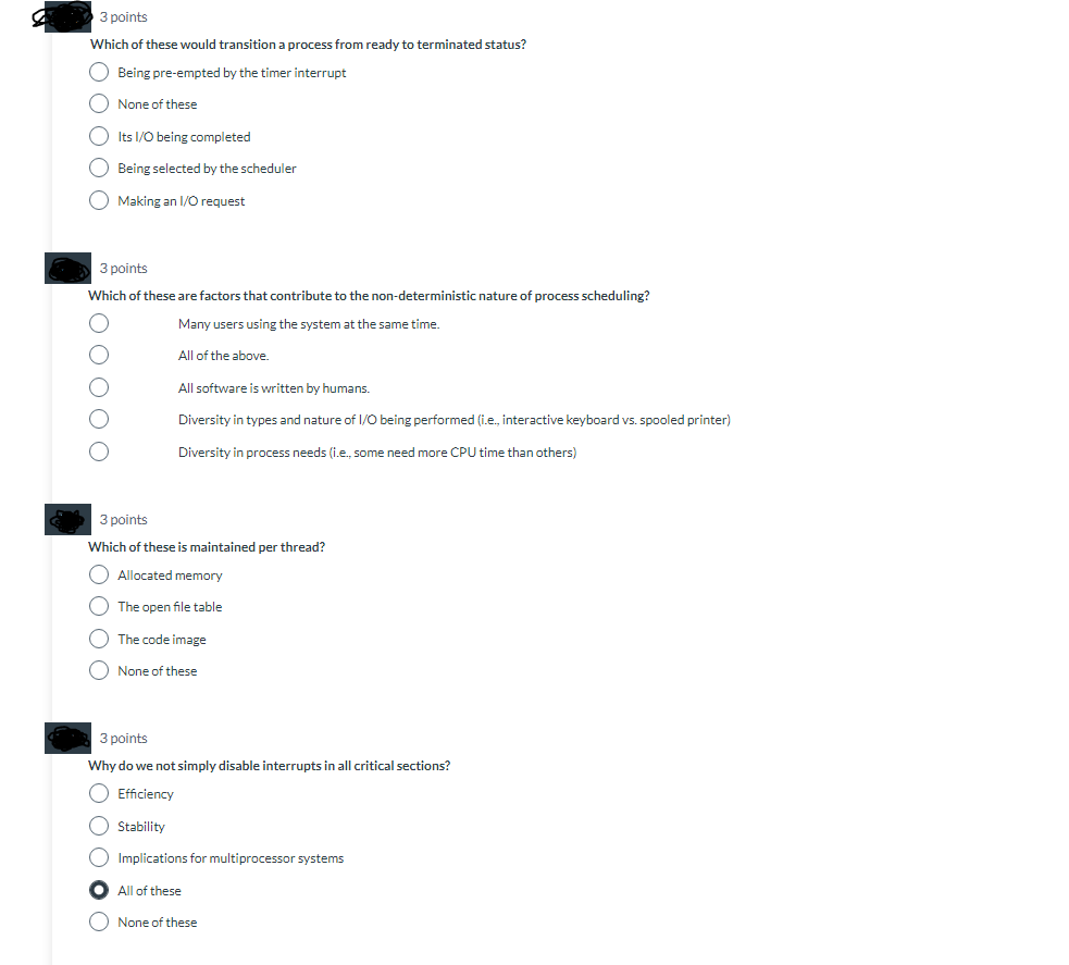 Solved Which of these would transition a process from ready | Chegg.com