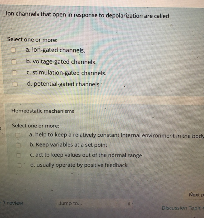 Solved lon channels that open in response to depolarization | Chegg.com